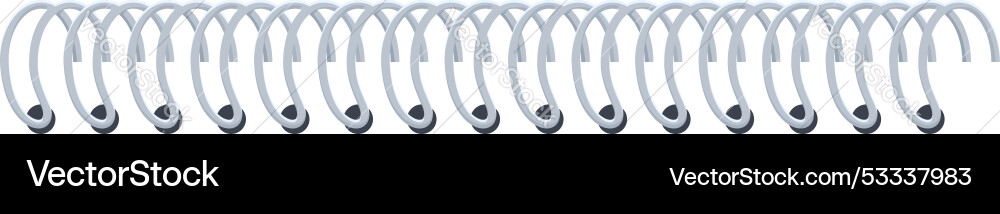 Metal spiral binding for notebooks and calendars Vector Image