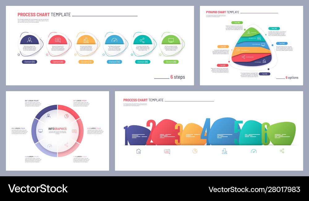 Set clean and minimalist infographic Royalty Free Vector