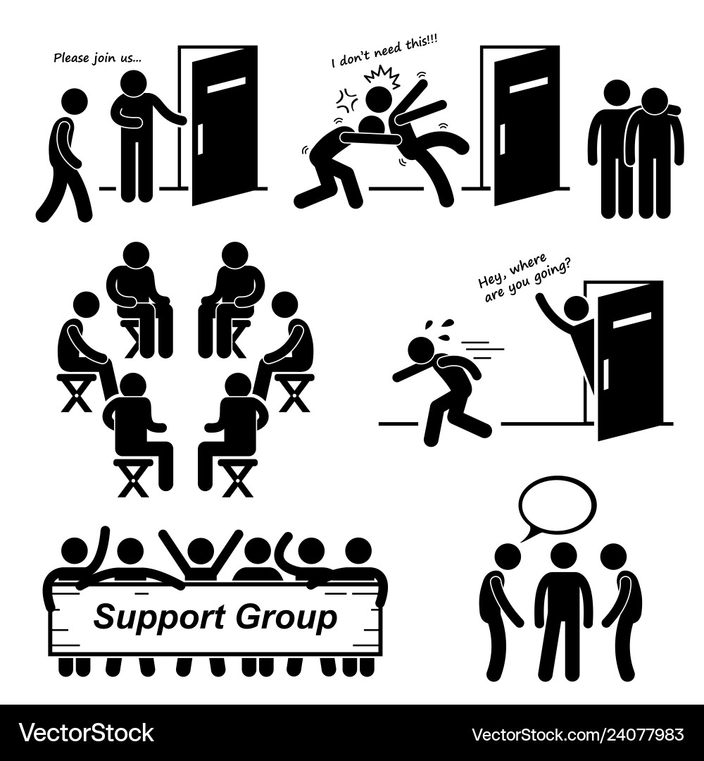 Support Group Icons - Meeting Royalty Free Vector Image