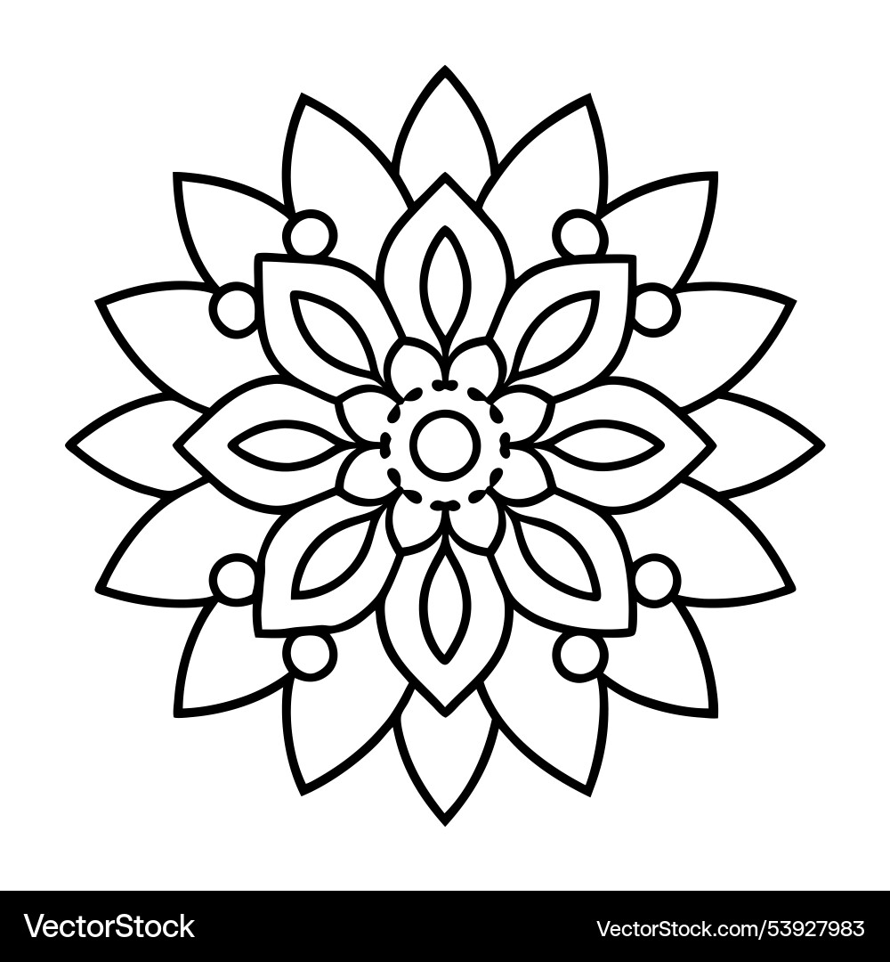 Traditional mandala art Royalty Free Vector Image