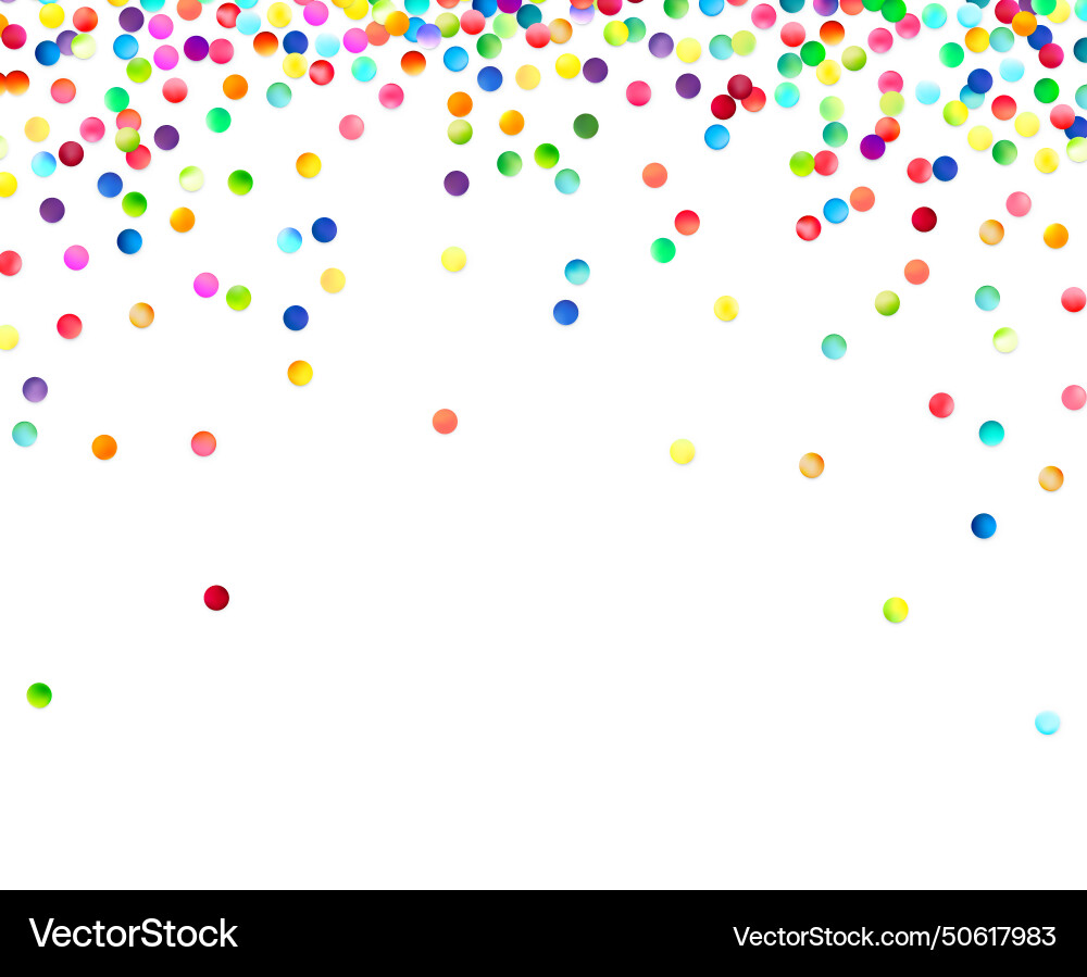 Vibrant dot confetti background Royalty Free Vector Image