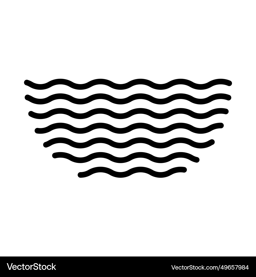 Beach water line logo icon image Royalty Free Vector Image