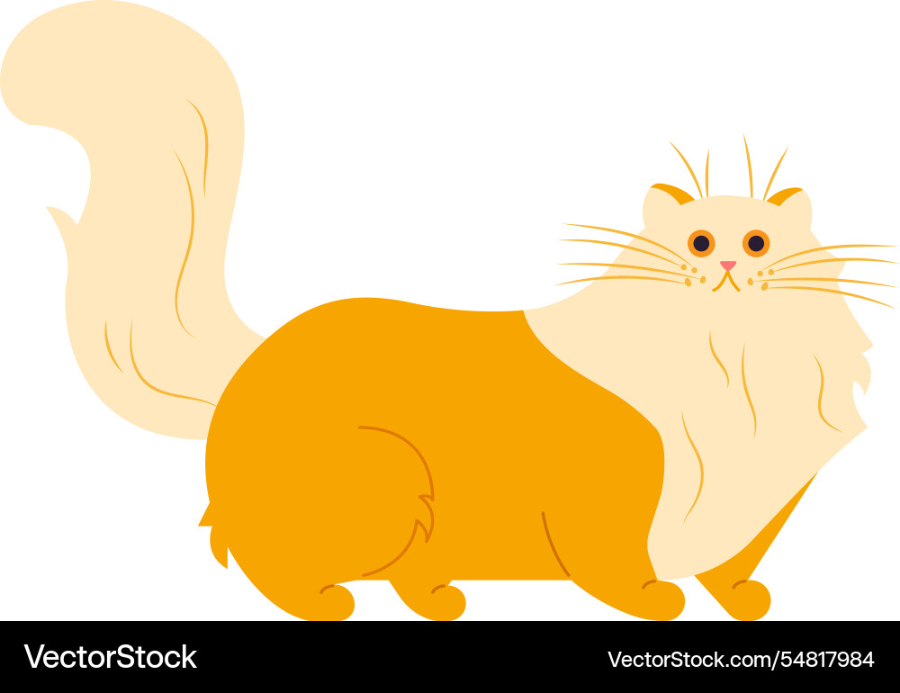 Cartoon featuring a ginger cat Royalty Free Vector Image