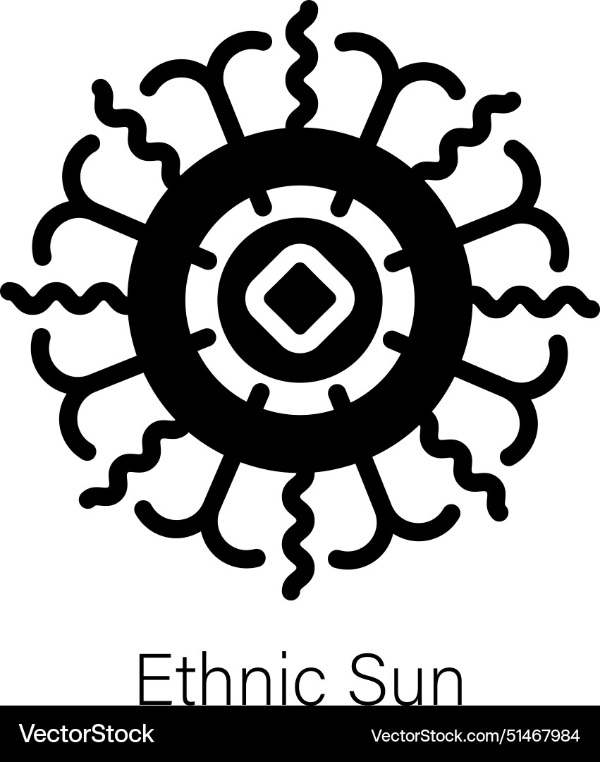 Ethnic sun Royalty Free Vector Image - VectorStock