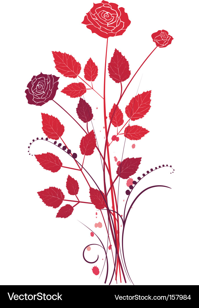 Floral background with roses Royalty Free Vector Image