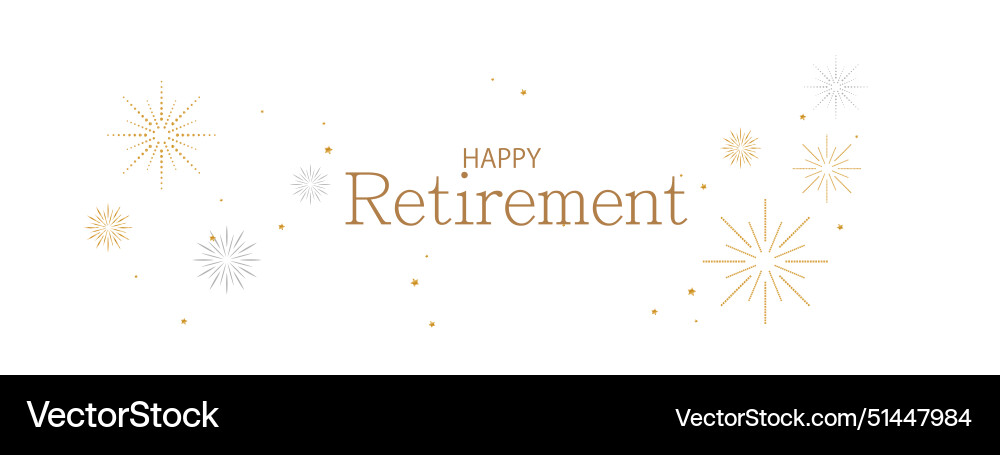 Happy retirement card on white background Vector Image