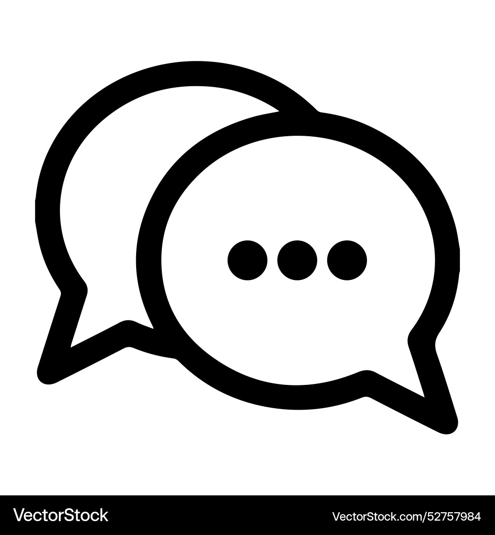 Message icon set chat sign collection forum Vector Image