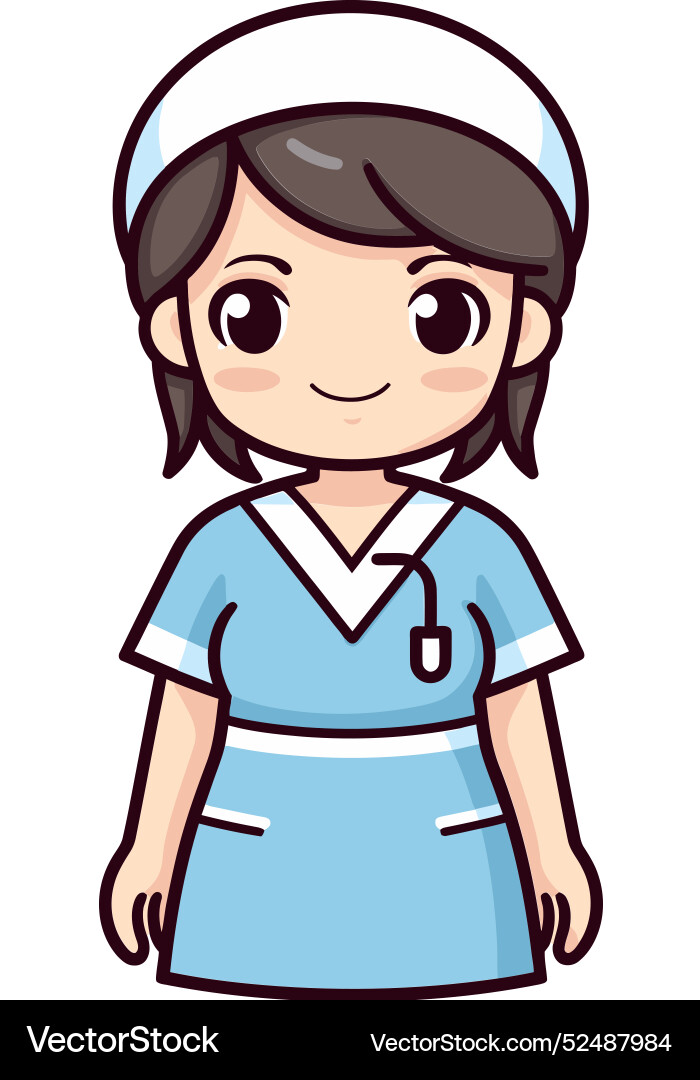 Professional nurse artnurse silhouette Royalty Free Vector