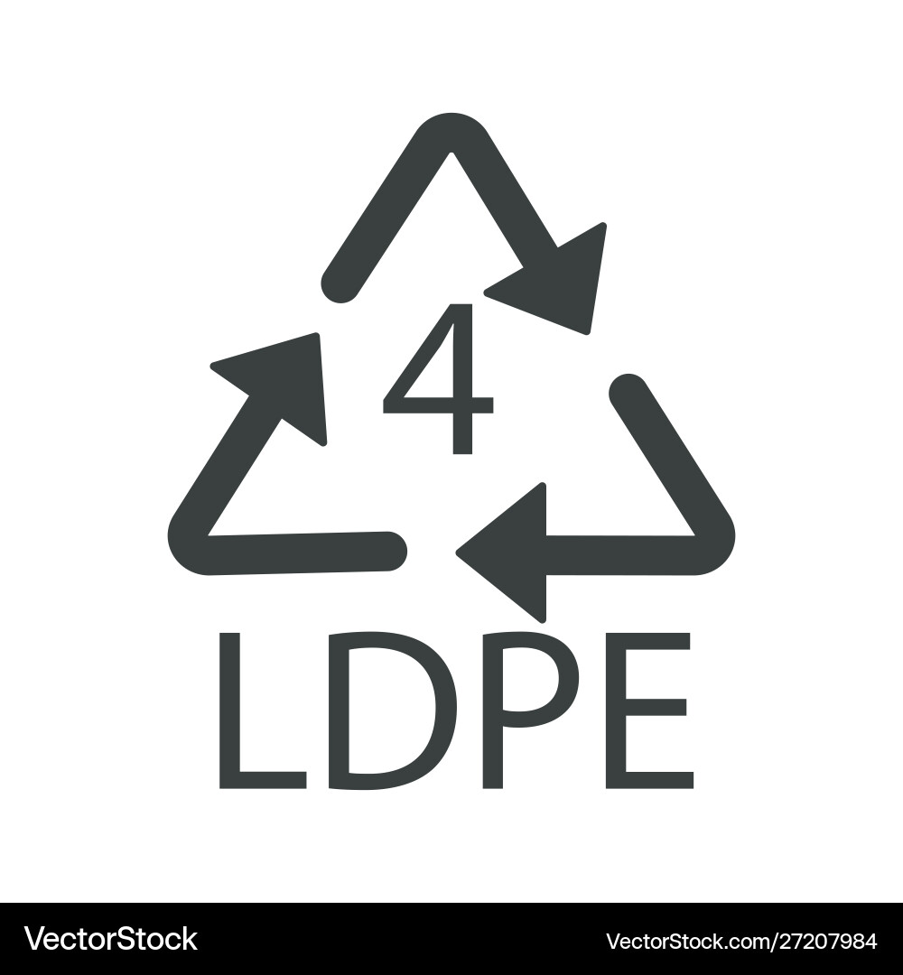 Recycle arrows triangle plastic recycling symbol Vector Image