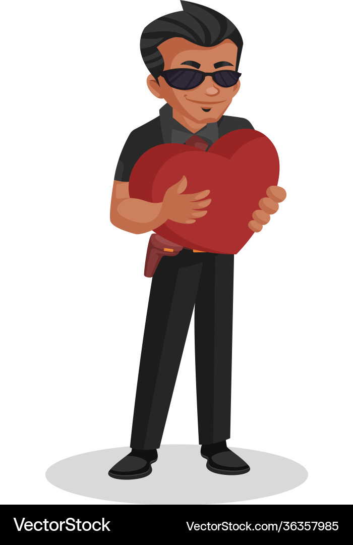 Bodyguard cartoon Royalty Free Vector Image - VectorStock