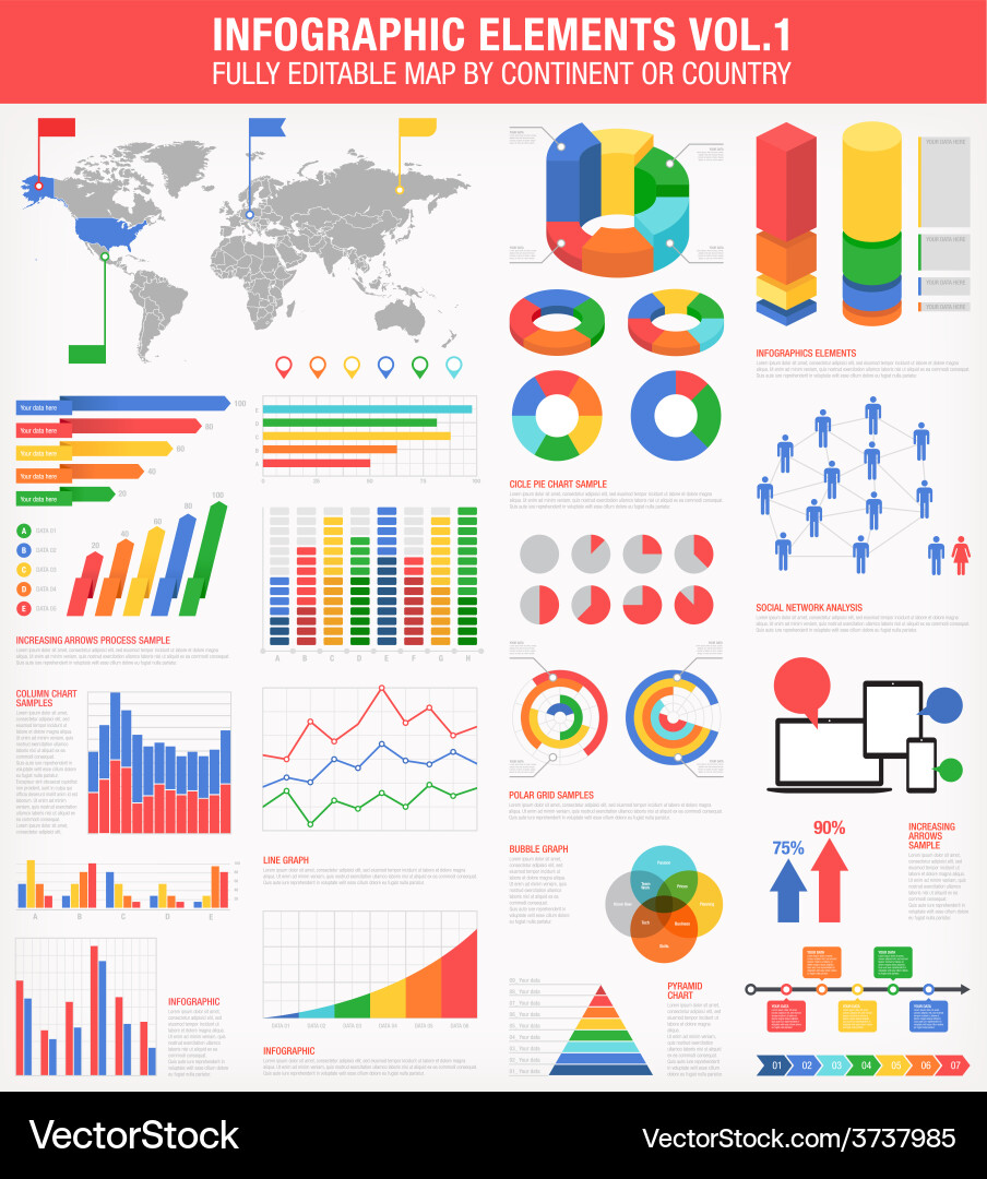 Modern Infographic Elements Royalty Free Vector Image
