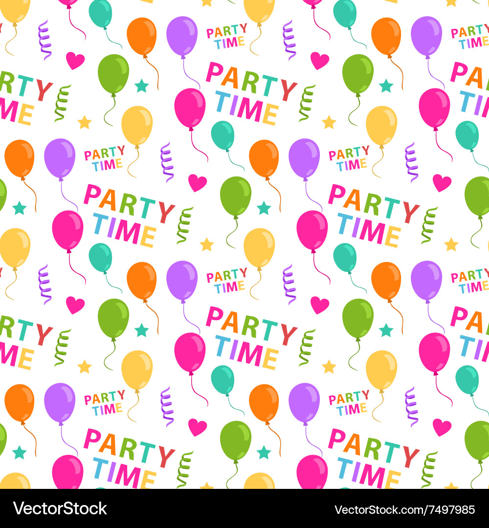 Party pattern seamless Royalty Free Vector Image