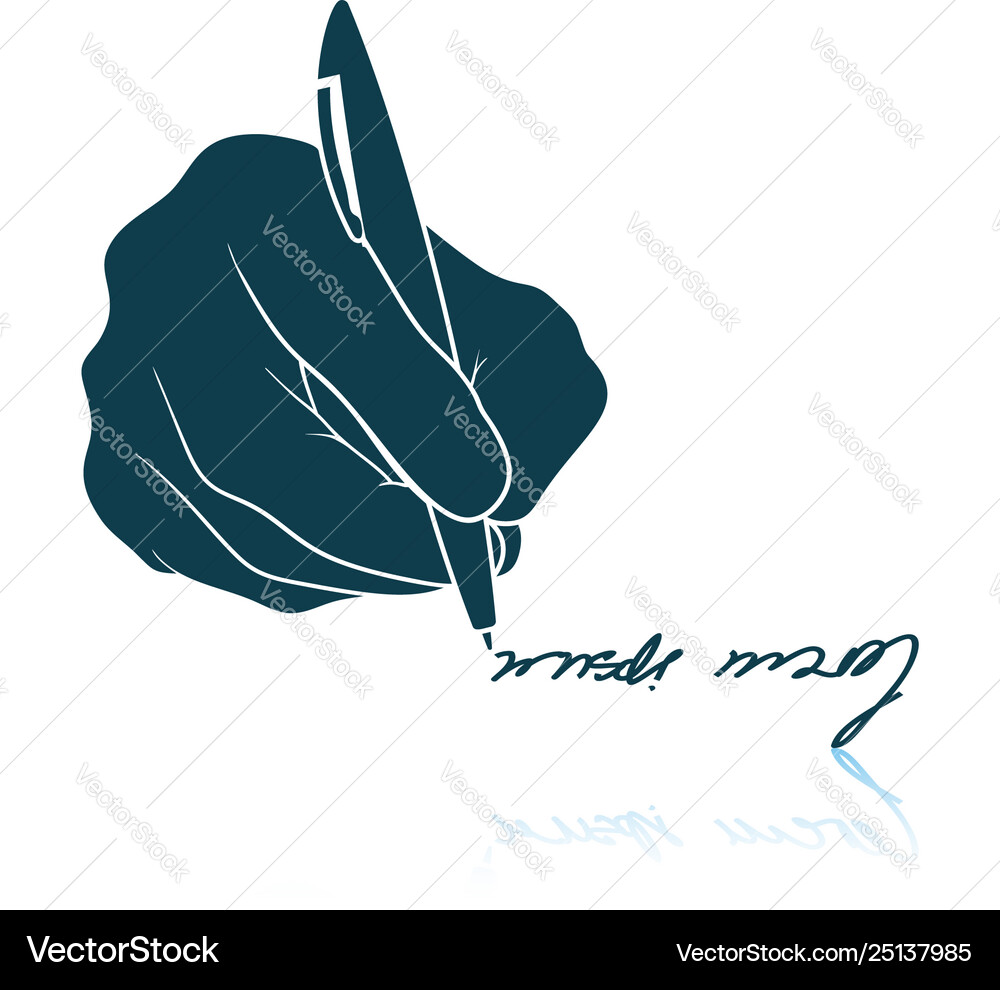 Signing hand icon Royalty Free Vector Image - VectorStock