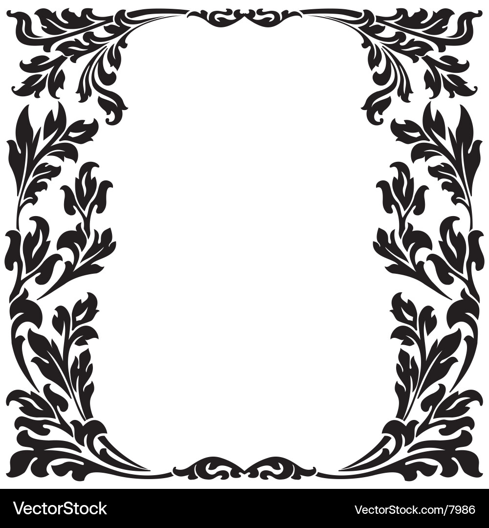 Botanical Floral Border Royalty Free Vector Image
