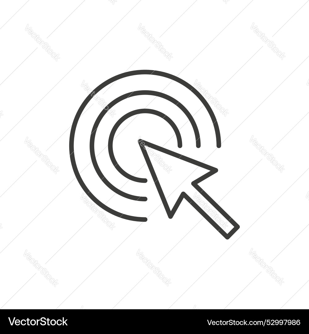 Bullseye pointer icon set sniper accuracy symbol Vector Image