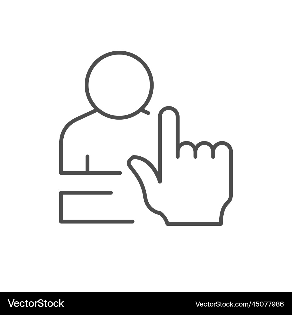 Candidate selection line outline icon Royalty Free Vector