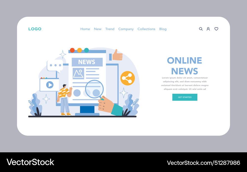 Communication and social media concept flat Vector Image