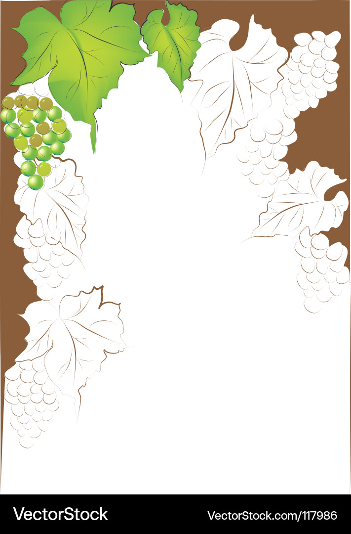 Grapevine border Royalty Free Vector Image - VectorStock
