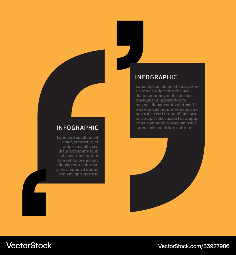 Graphic design quotation marks informations Vector Image