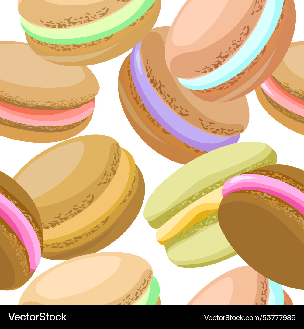 Macaron cartoon background Royalty Free Vector Image