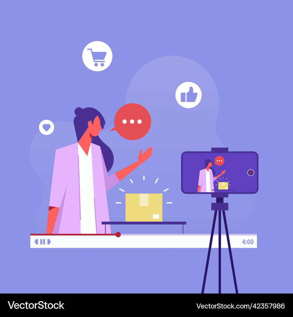 Video review concept Royalty Free Vector Image