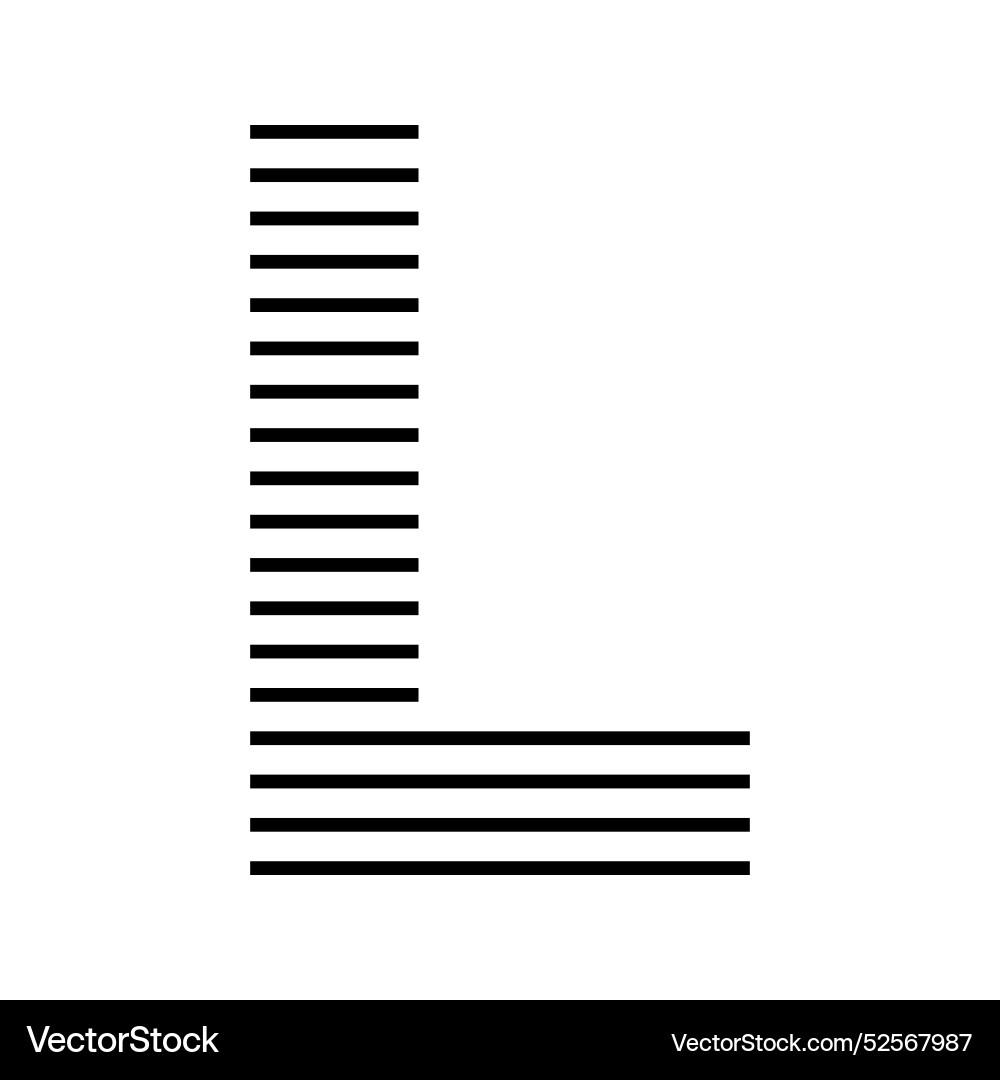 Letter l initial monogram logo icon geometric Vector Image