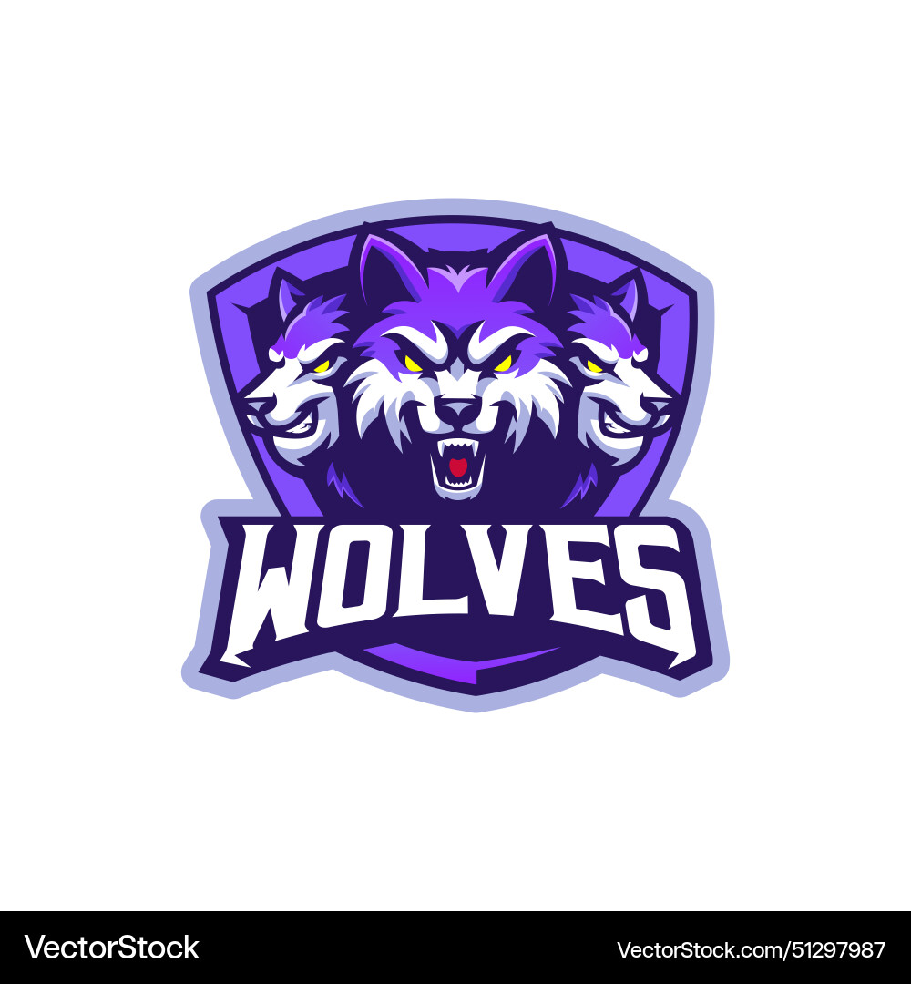 Wolves logo Royalty Free Vector Image - VectorStock
