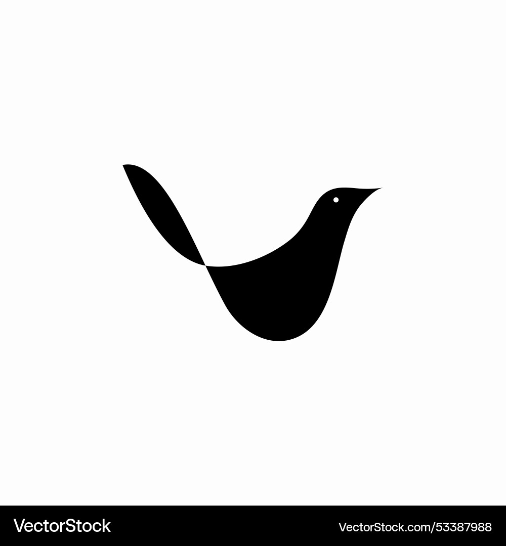 Abstract bird logo design Royalty Free Vector Image