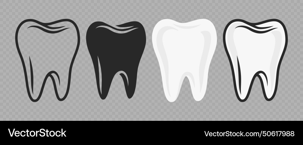 Cartoon tooth design template Royalty Free Vector Image