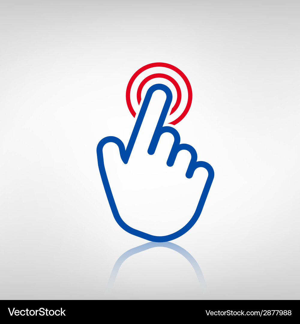 Click icon Royalty Free Vector Image - VectorStock
