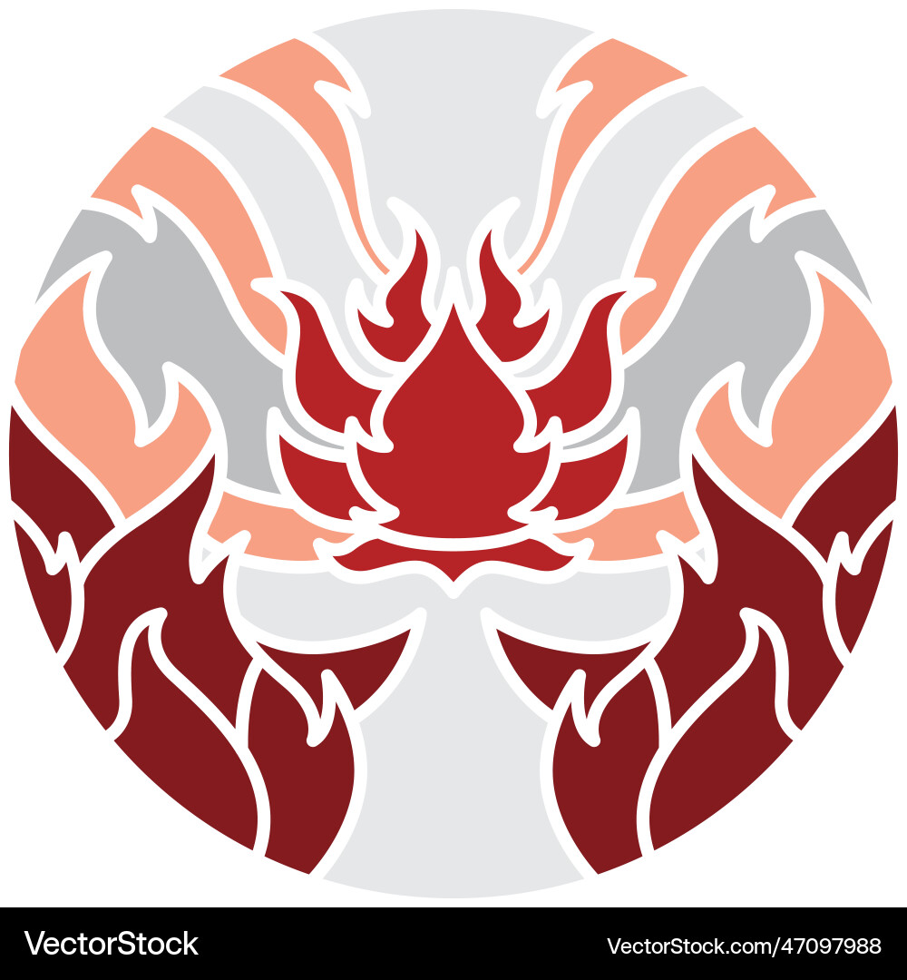 Element emblem fire Royalty Free Vector Image - VectorStock