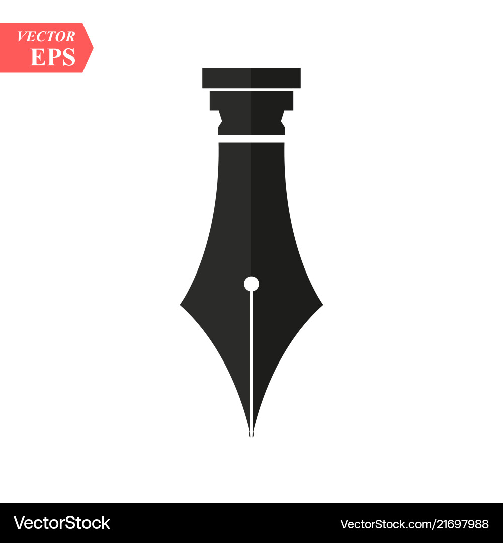 Fountain Pen Nib Icon Royalty Free Vector Image