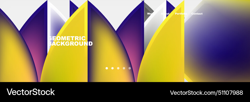 Geometric background with yellow and purple Vector Image