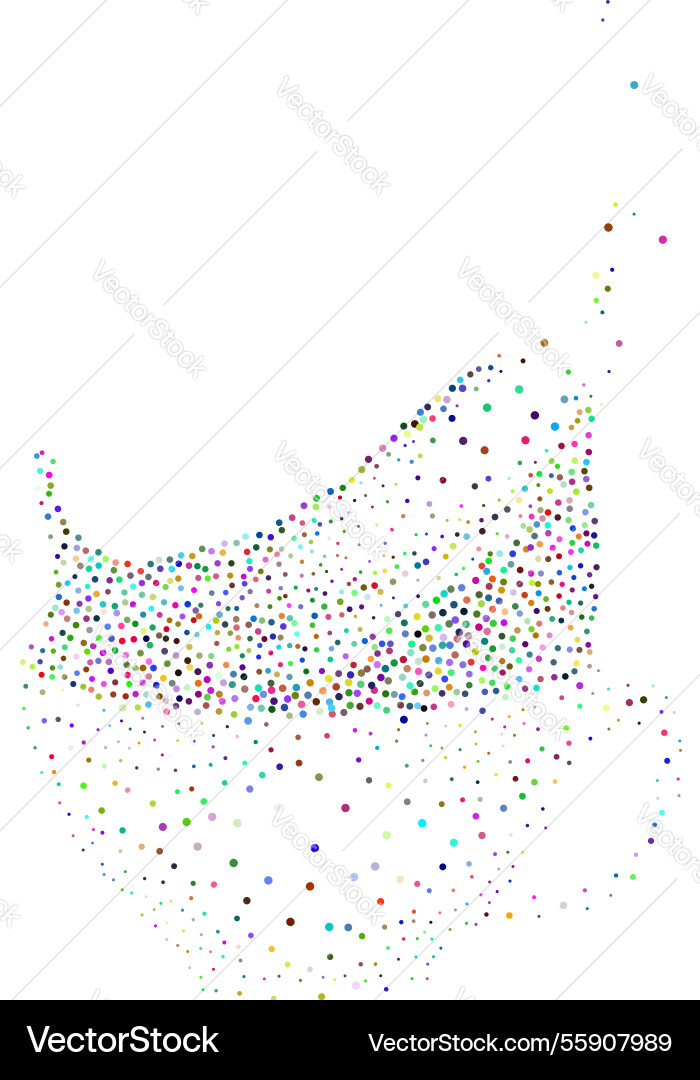 Coffee cup disintegrating into colorful particles Vector Image