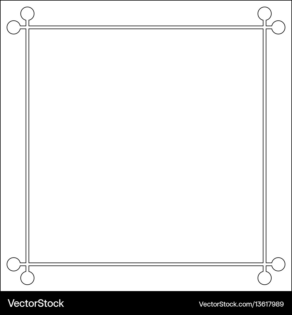 Mid century 50s frame photo border Royalty Free Vector Image
