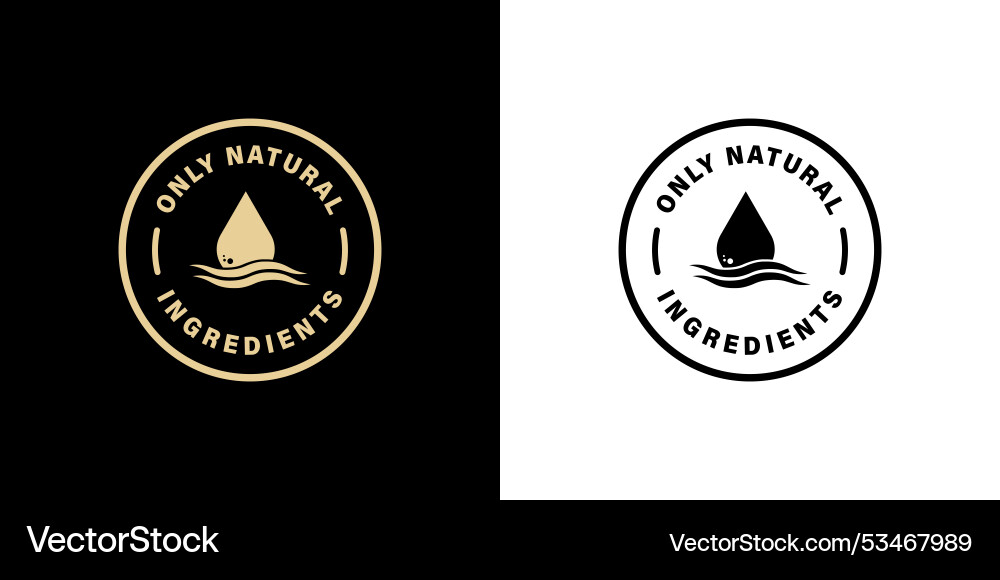 Only natural ingredients - sign for product Vector Image