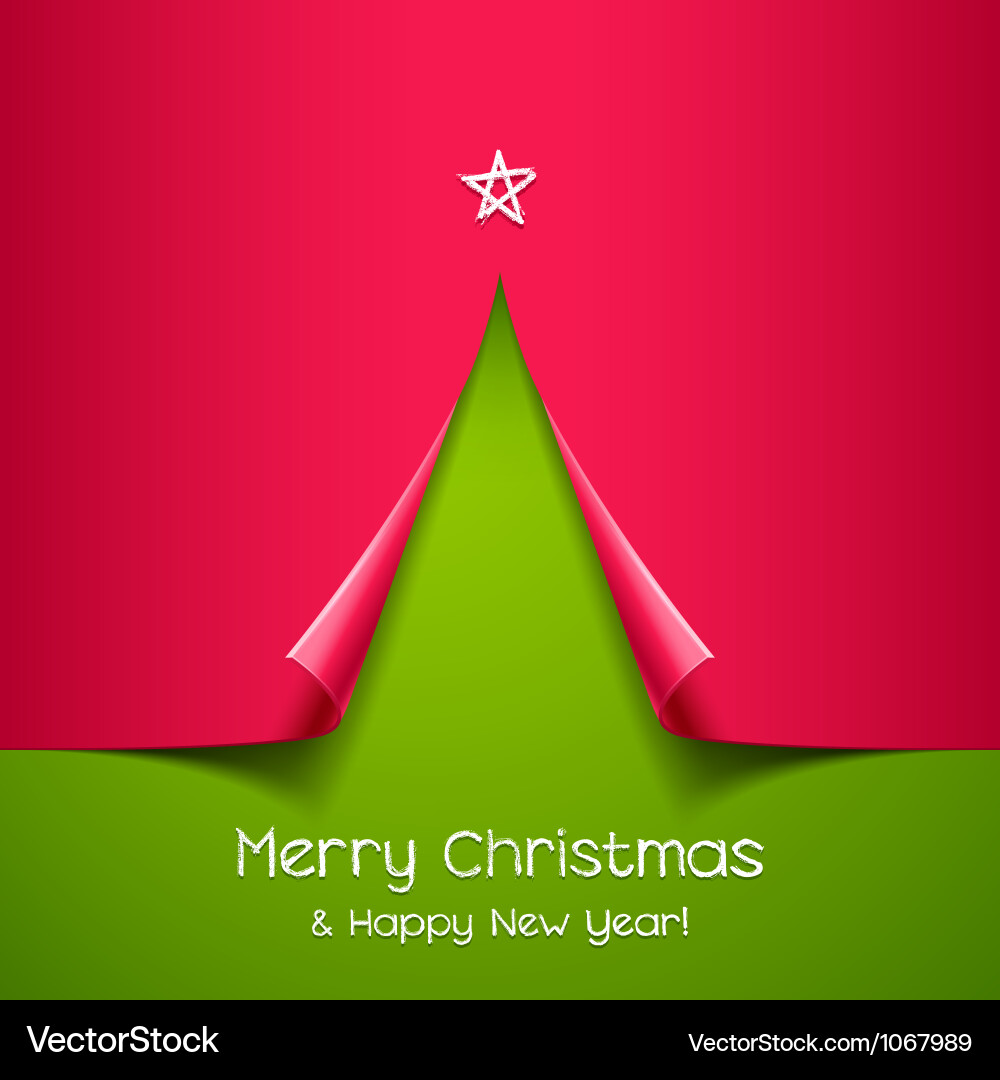 Paper Christmas Tree Royalty Free Vector Image