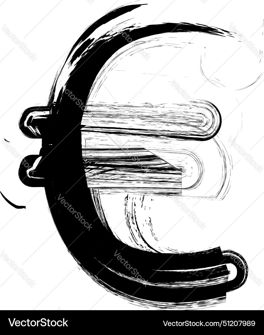 Textured font with an eroded rough letterpress Vector Image