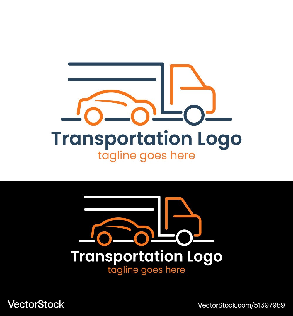 Transport company logo Royalty Free Vector Image