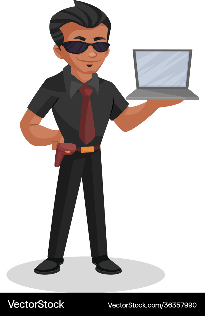Bodyguard cartoon Royalty Free Vector Image - VectorStock