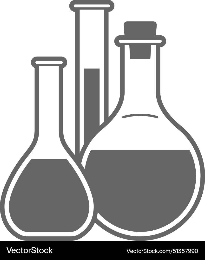 Chemical glassware icon Royalty Free Vector Image