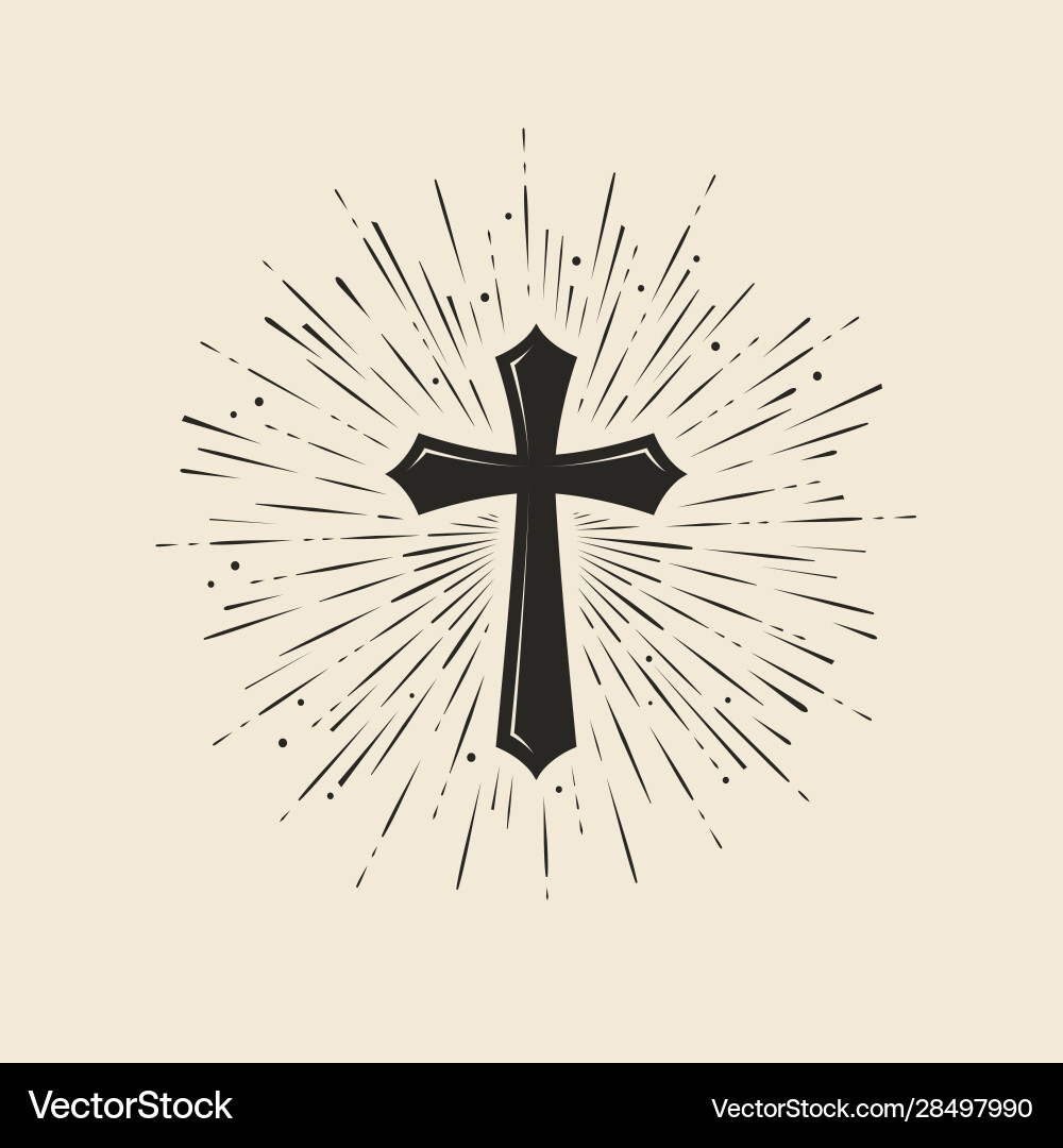 Christianity symbol jesus christ cross Royalty Free Vector