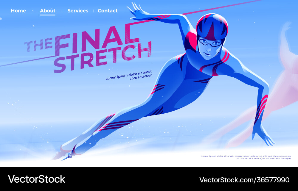Female speed skater Royalty Free Vector Image - VectorStock
