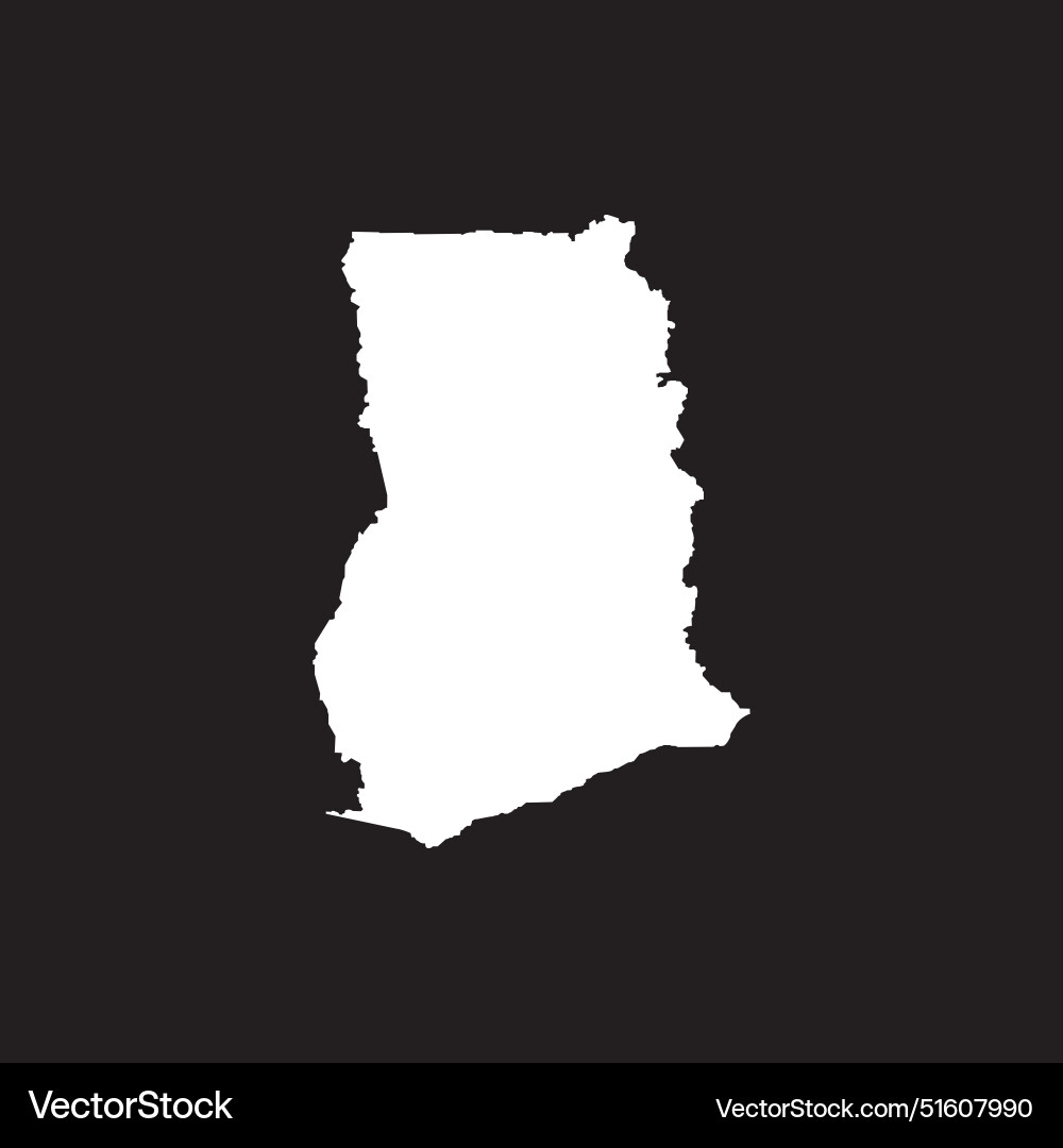 Ghana map icon Royalty Free Vector Image - VectorStock