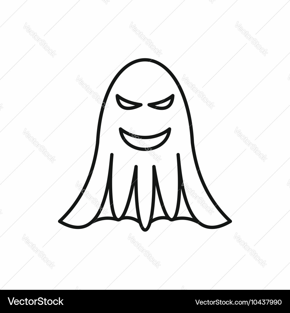 Ghost icon in outline style Royalty Free Vector Image
