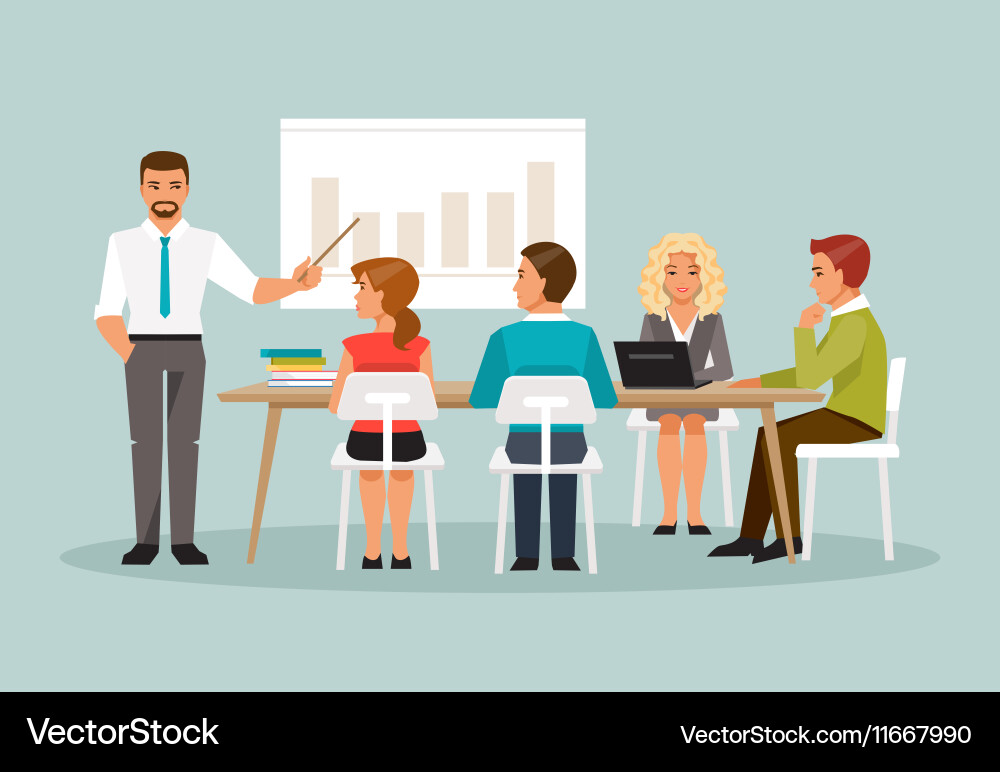 Office meeting Royalty Free Vector Image - VectorStock