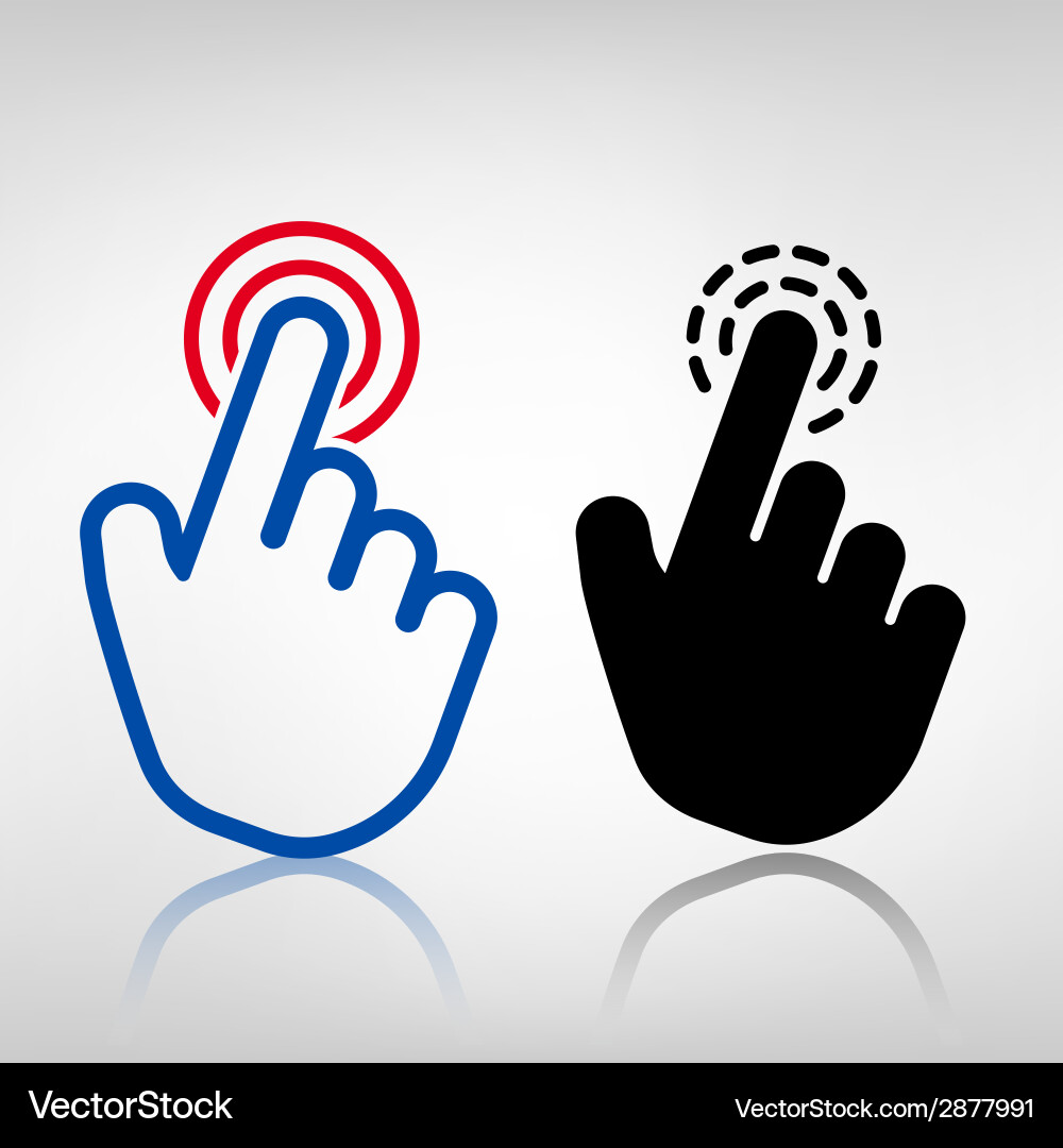 Click icon Royalty Free Vector Image - VectorStock