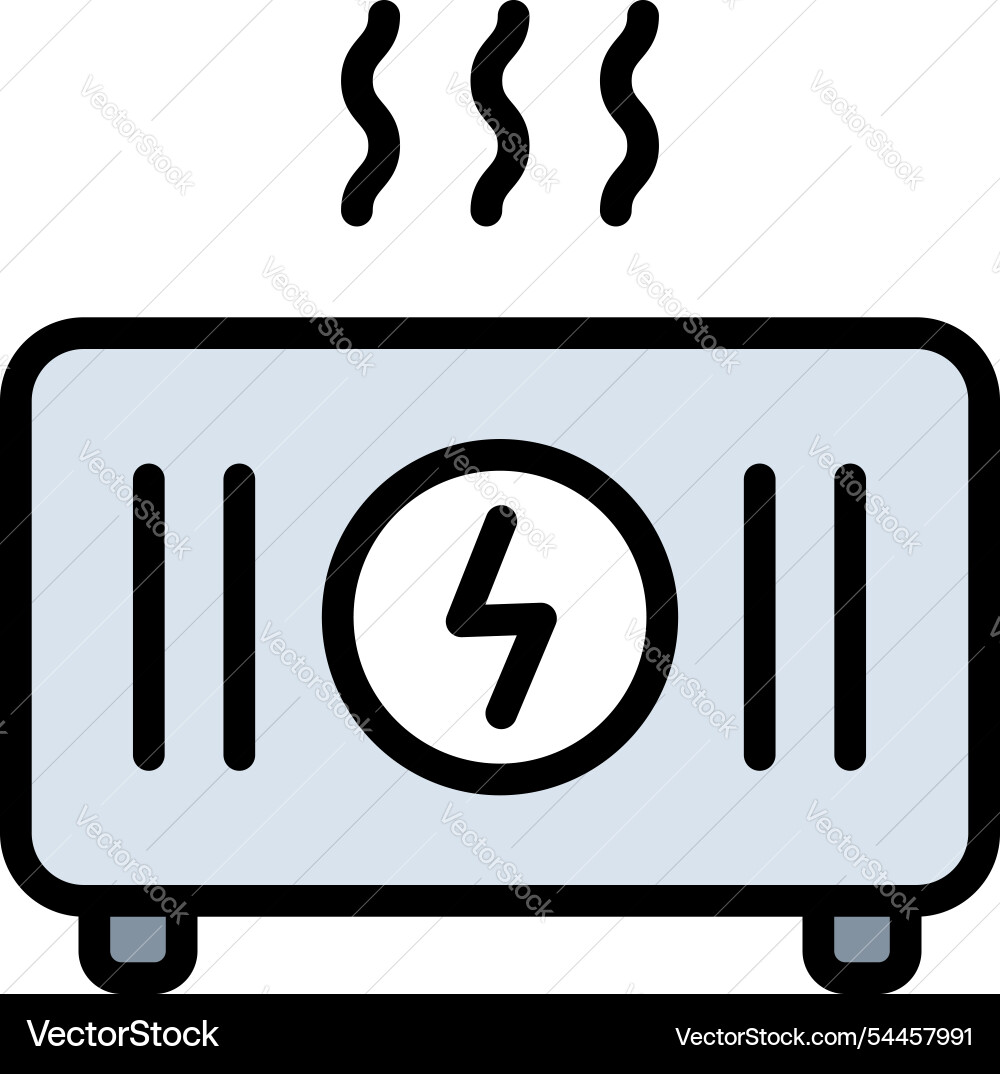 Electric con heating icon home heating icon hvac Vector Image