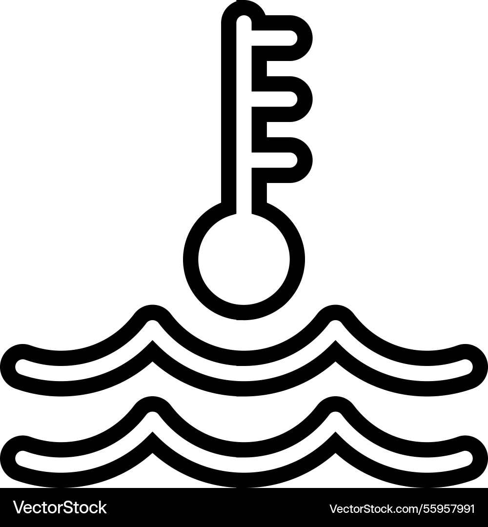 Engine overheating car driving obstacles line icon