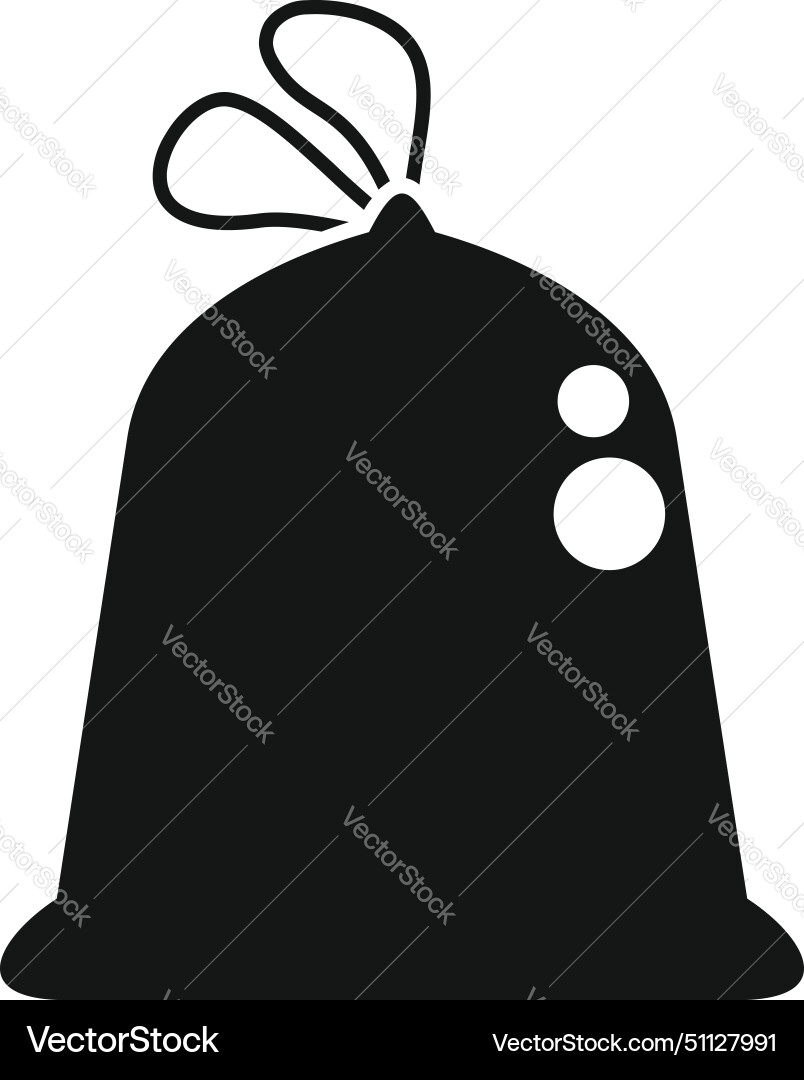 Full bag trash icon simple eco garbage Royalty Free Vector